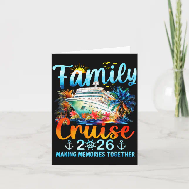 Family Cruise 2026 Making Memories Together Matchi Card | Zazzle