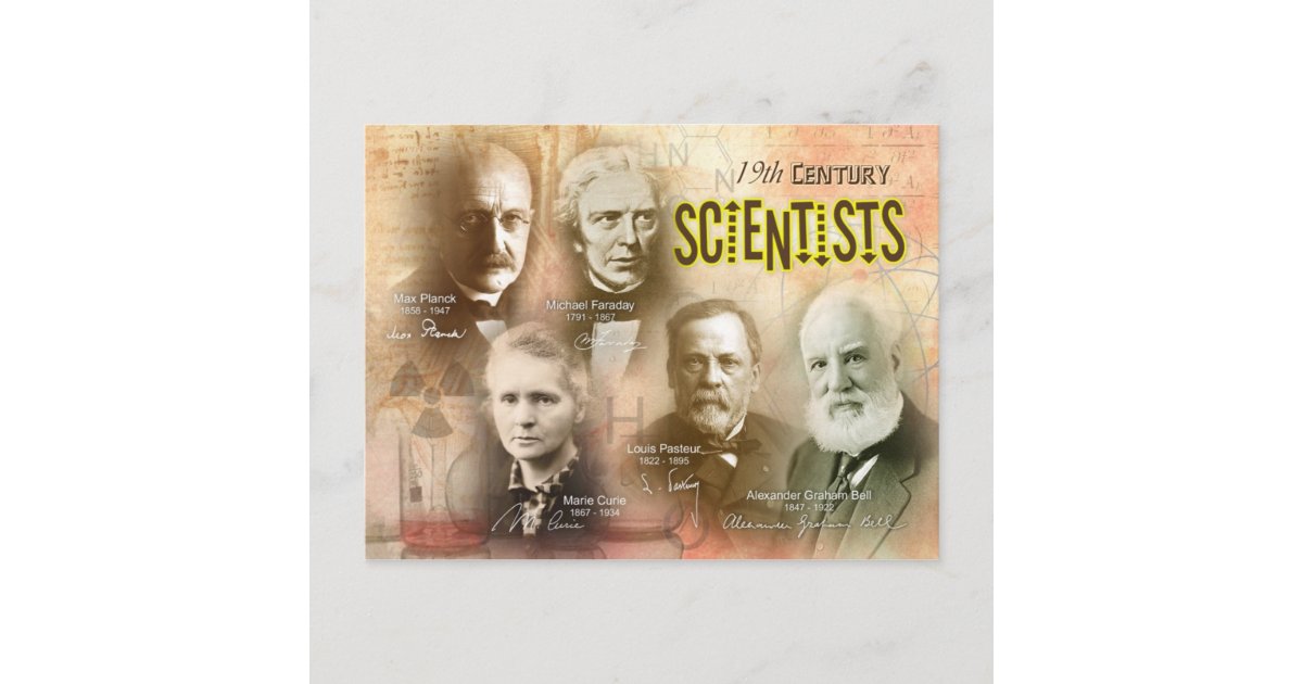 Famous 19th Century Scientists Postcard | Zazzle