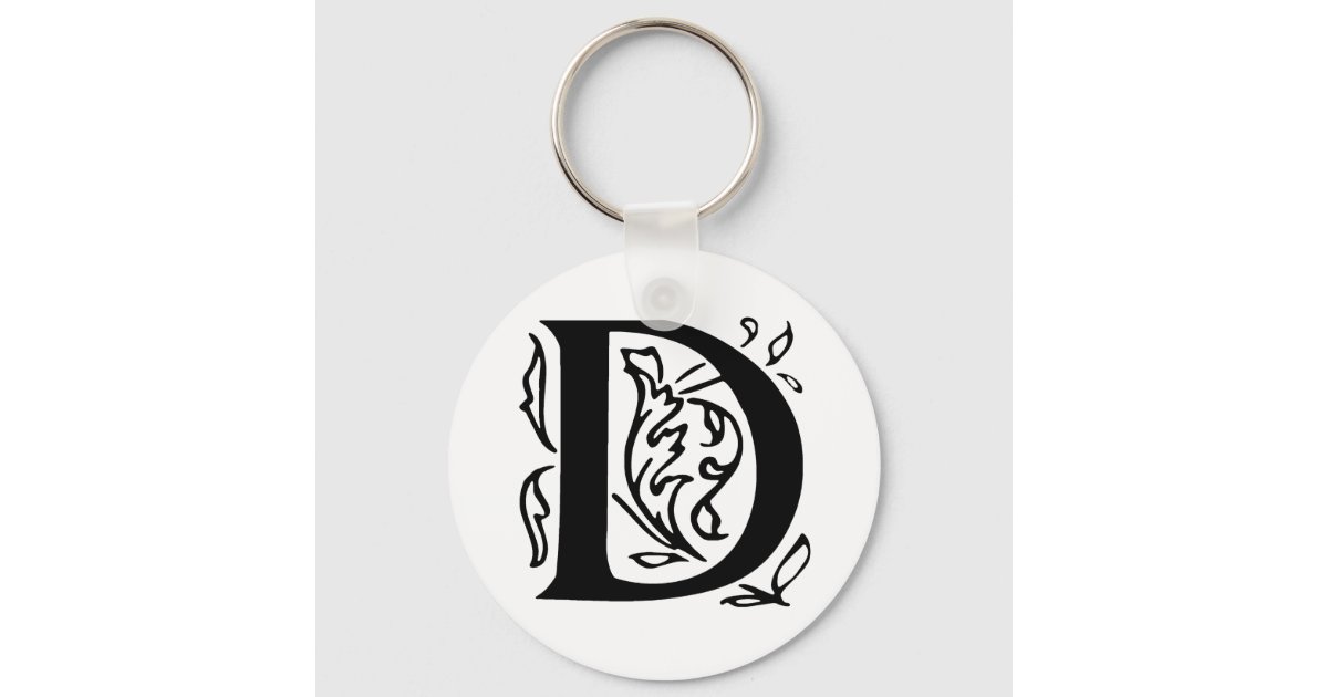 Fancy Letter D Key Ring | Zazzle