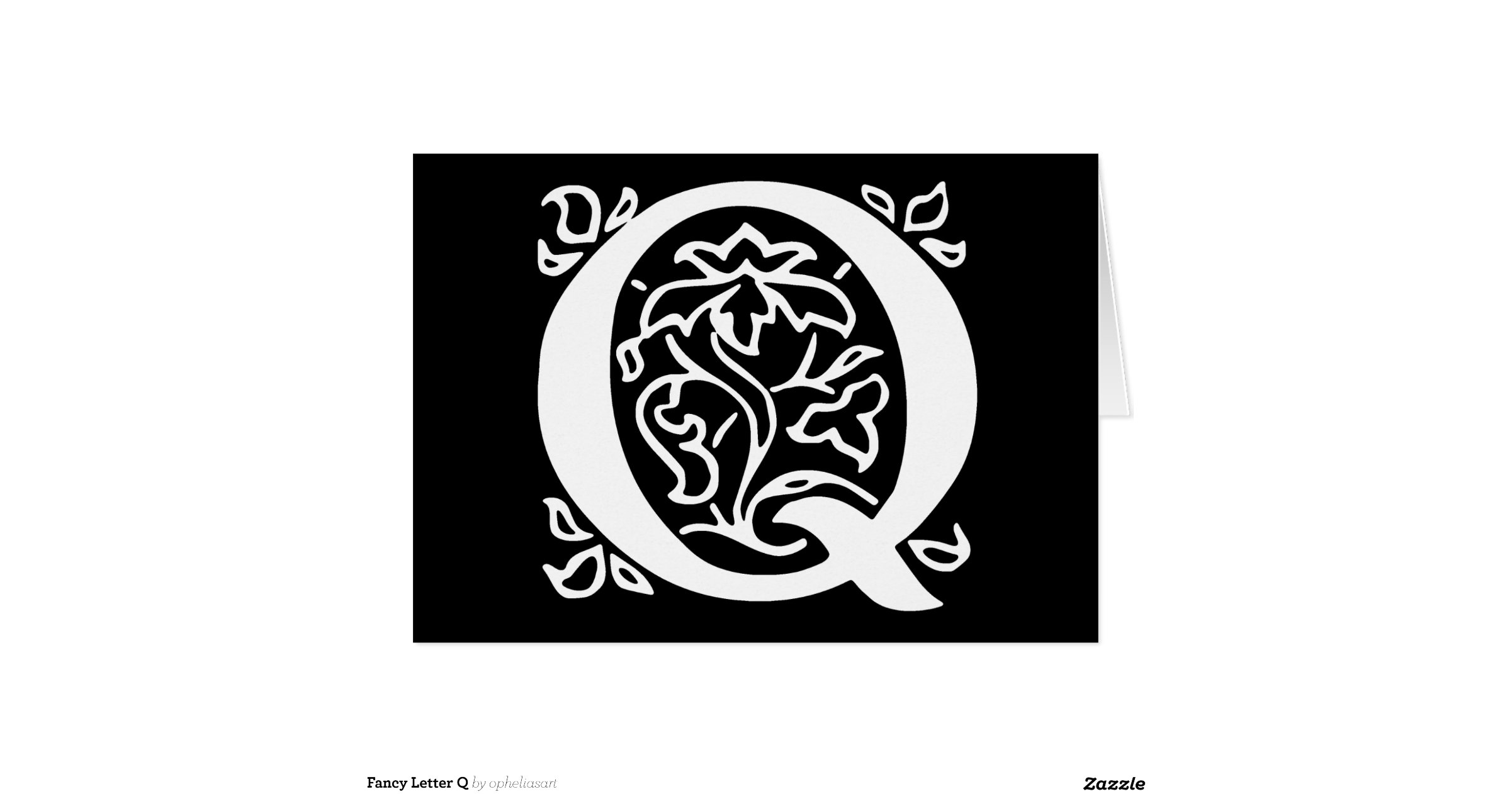 Fancy Letter Q Greeting Card | Zazzle
