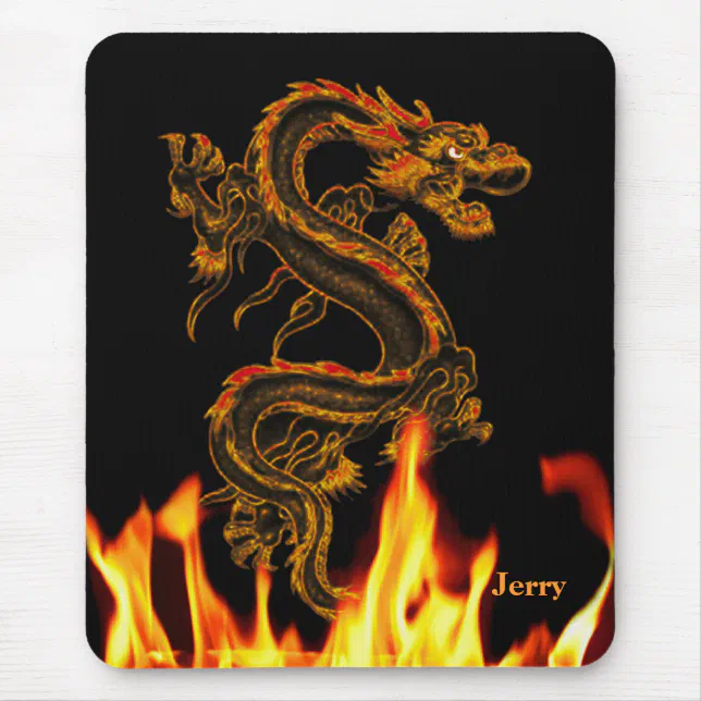 Fantasy Fire Dragon Mouse Pad | Zazzle