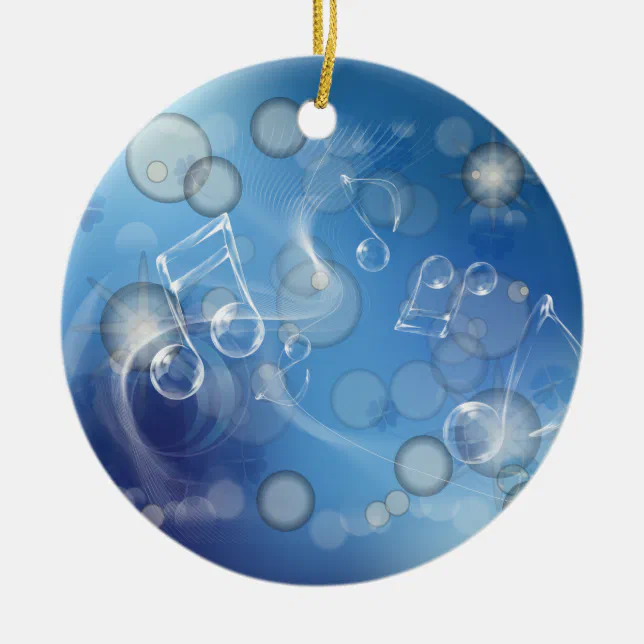 Fantasy Glass Music Notes Ceramic Tree Decoration | Zazzle