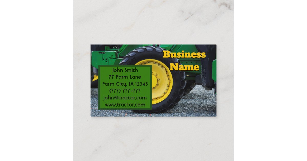 Farm Tractor Business Card | Zazzle