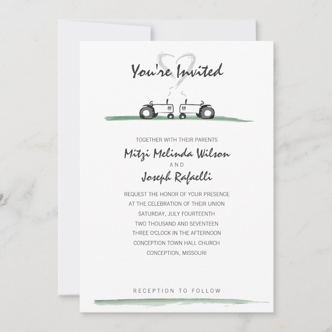 Farm Wedding Invitation -- Classic Style | Zazzle