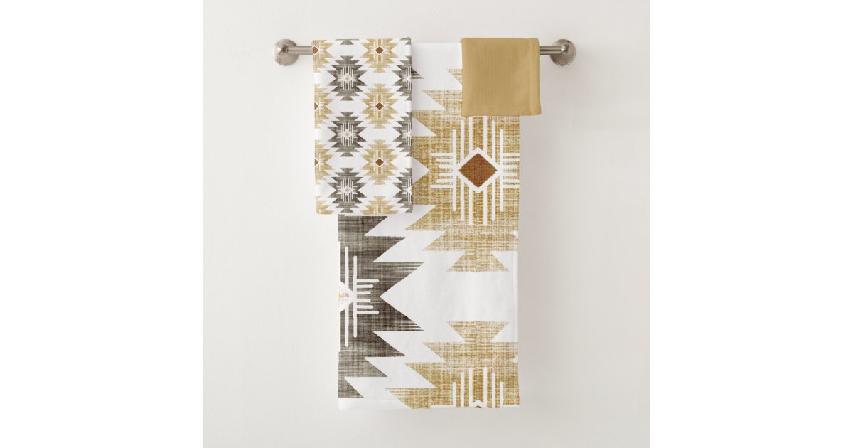 Farmhouse Aztec Bath Towel Set | Zazzle