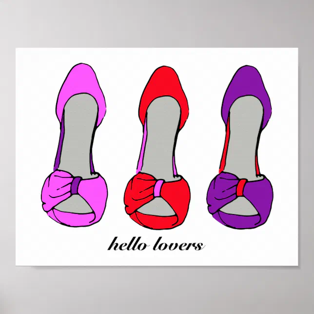 Fashion Stiletto Heels Shoe Lover Poster | Zazzle