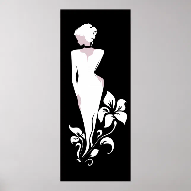 Fashion vintage stylish glamour illustration poster | Zazzle