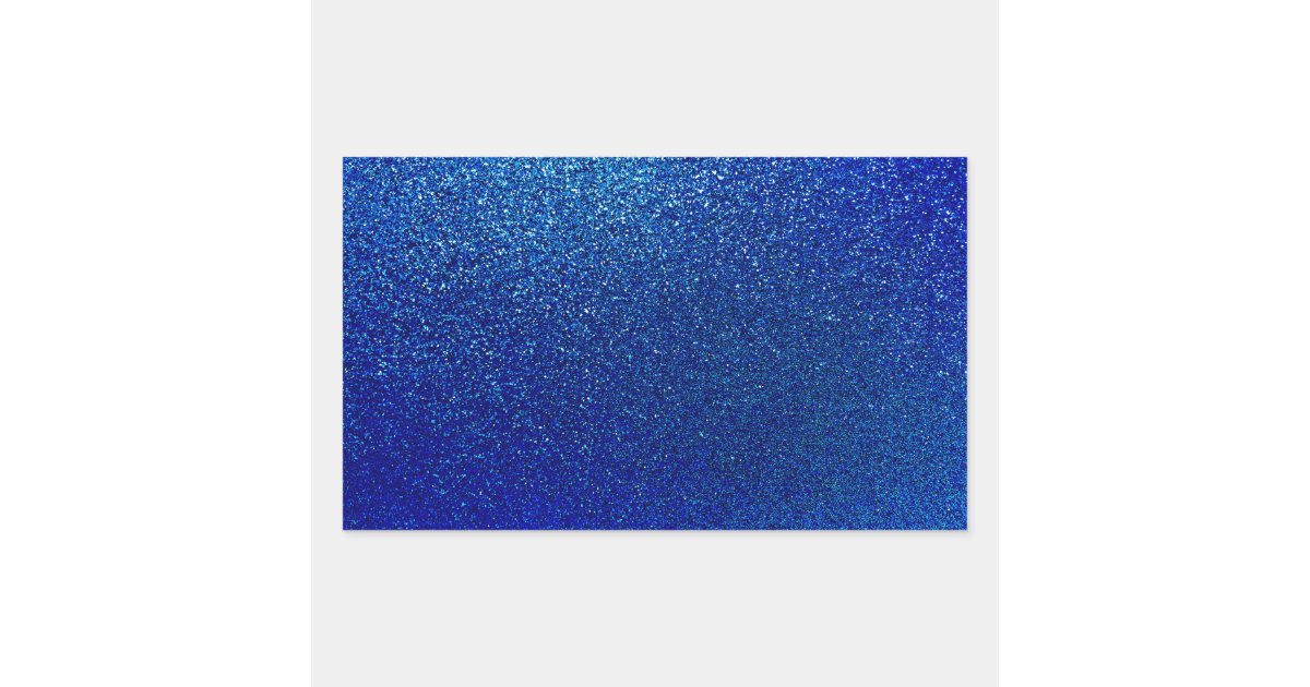 Faux Blue Glitter Background Sparkle Texture Rectangular Sticker | Zazzle