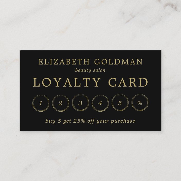 Faux Gold Circle Design Loyalty Card | Zazzle.co.uk