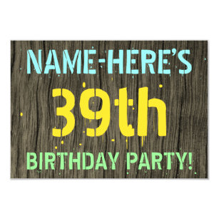 39th Birthday Invitations | Zazzle UK