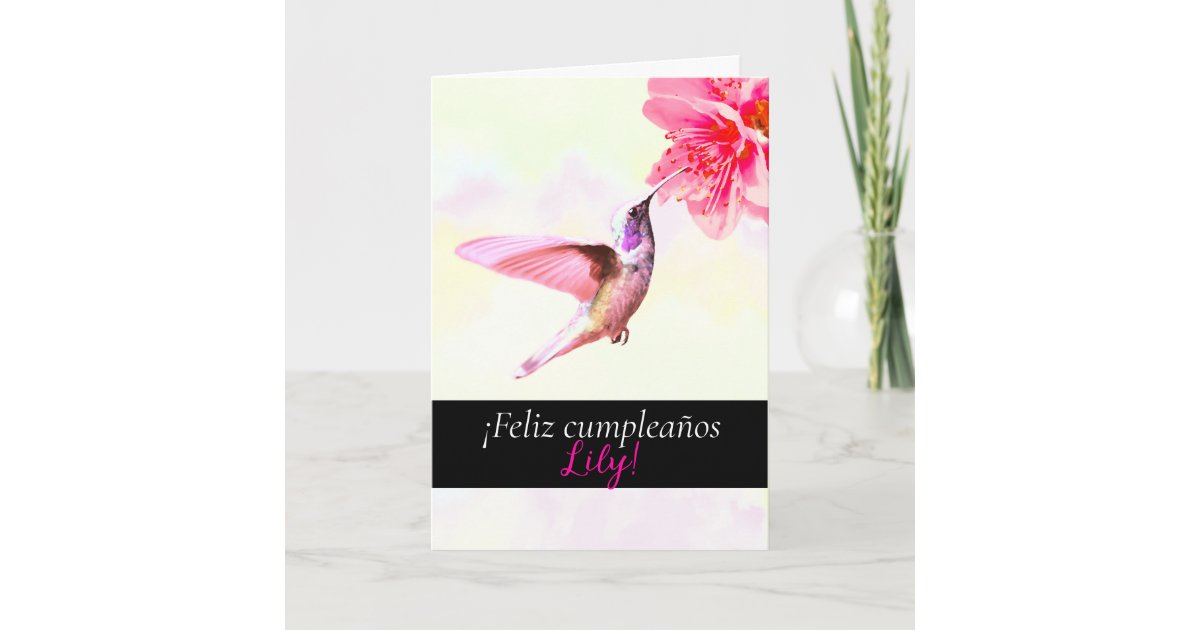 Feliz cumpleaños - Hummingbird Birthday Card | Zazzle