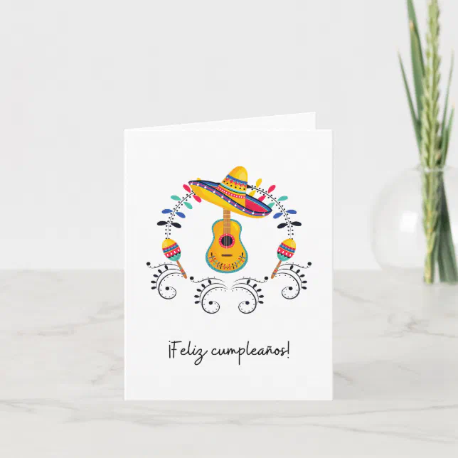 ¡Feliz cumpleaños!, Spanish happy birthday Card | Zazzle