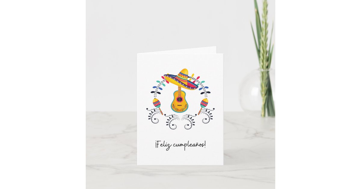 ¡Feliz cumpleaños!, Spanish happy birthday Card | Zazzle