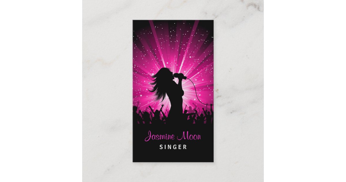 Female Singer Business Card | Zazzle