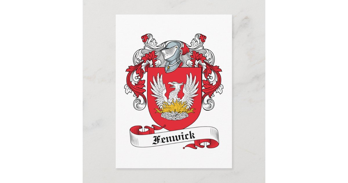 Fenwick Family Crest Postcard | Zazzle
