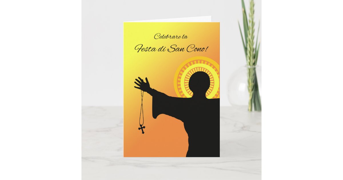 Festa di San Cono, Feast of St. Cono Greeting Card | Zazzle