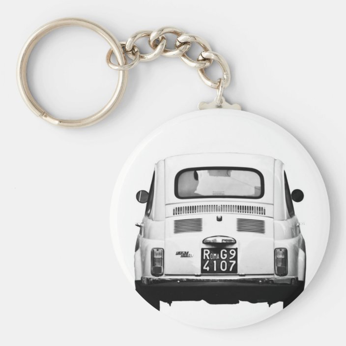 Fiat 500 in Rome, Italy. Key Ring | Zazzle.co.uk
