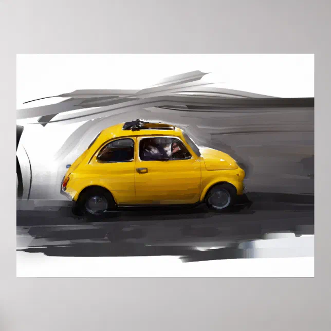 fiat 500 poster | Zazzle