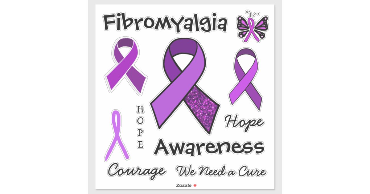 Fibromyalgia Purple Awareness Ribbons | Zazzle