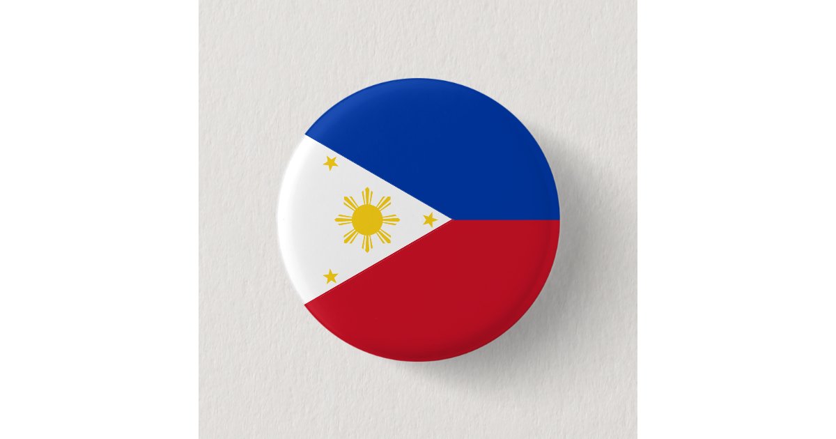 Filipino Flag, Flag of the Philippines 3 Cm Round Badge | Zazzle