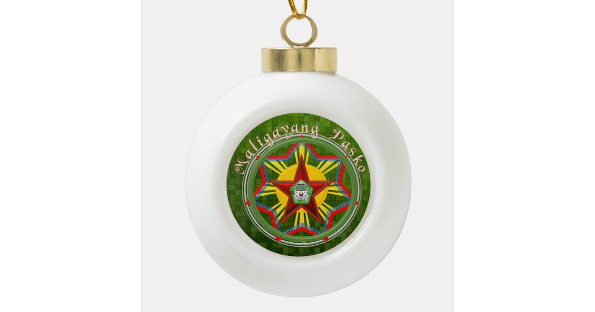 Filipino Parol, Jeepney, Philippines' Flag Ceramic Ball Christmas ...