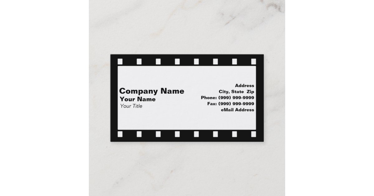 Film Strip Business Card | Zazzle