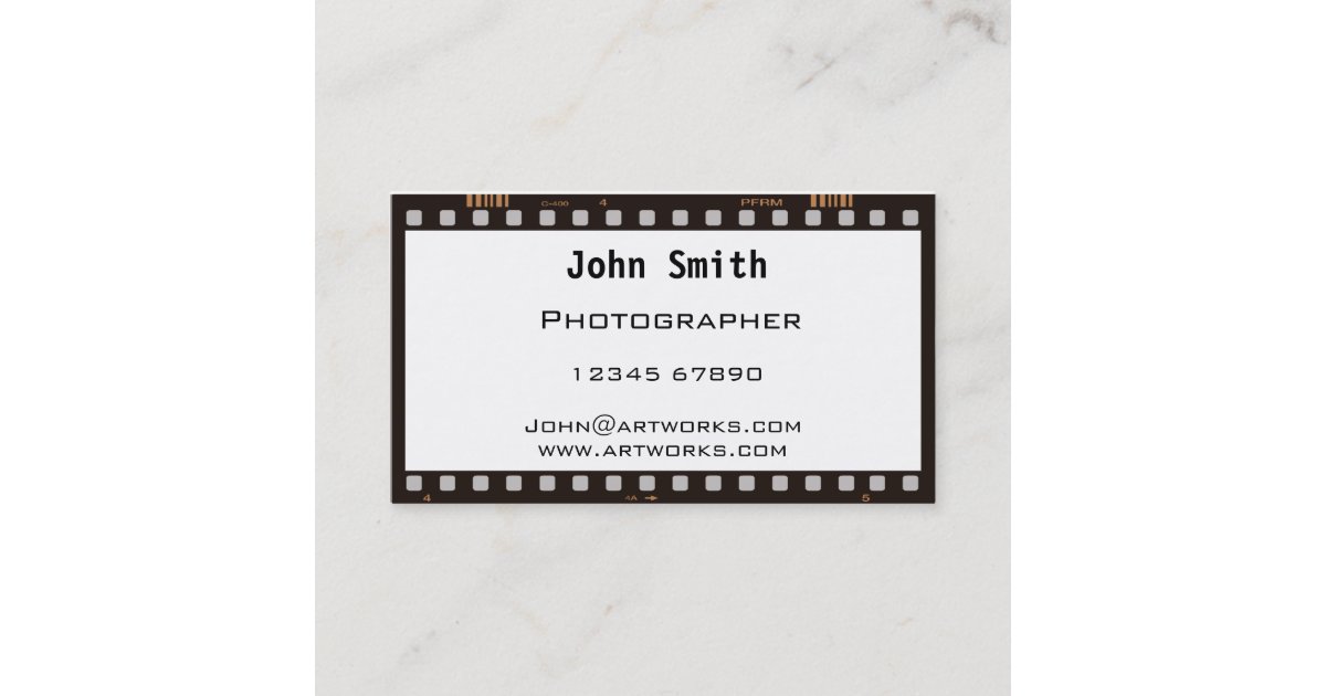 Film strip business card | Zazzle
