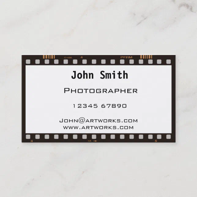 Film strip business card | Zazzle