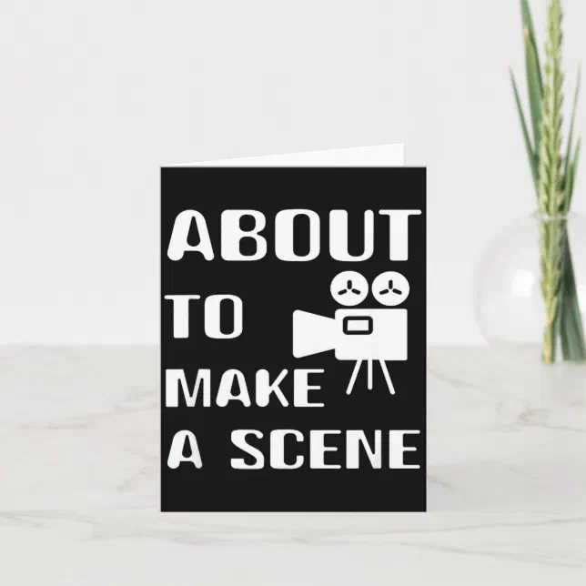 Filmmaker About To Make A Scene Film Making Movie Card | Zazzle