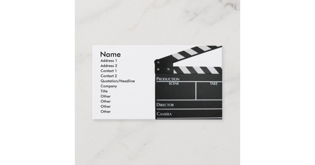 Filmmaker Film director producer business card | Zazzle