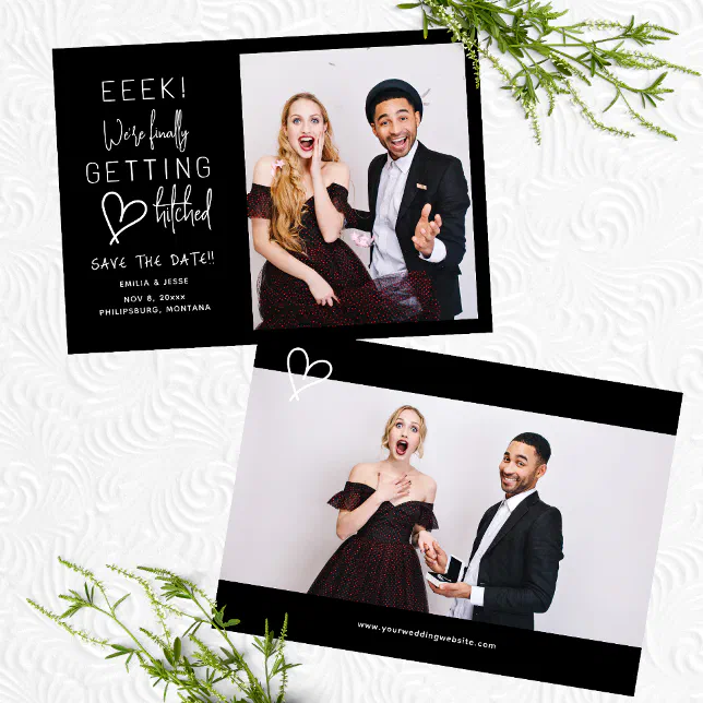 Finally Getting Hitched Wedding Save The Date Invitation | Zazzle
