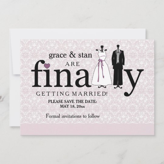 Finally Save the Date Announcement | Zazzle.co.uk
