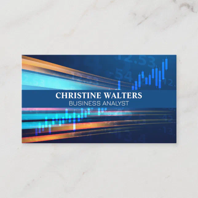Financial Chart | Stock Numbers | Data Information Business Card | Zazzle