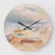 Fine Art Watercolor Minerva Terrace Yellowstone Large Clock | Zazzle