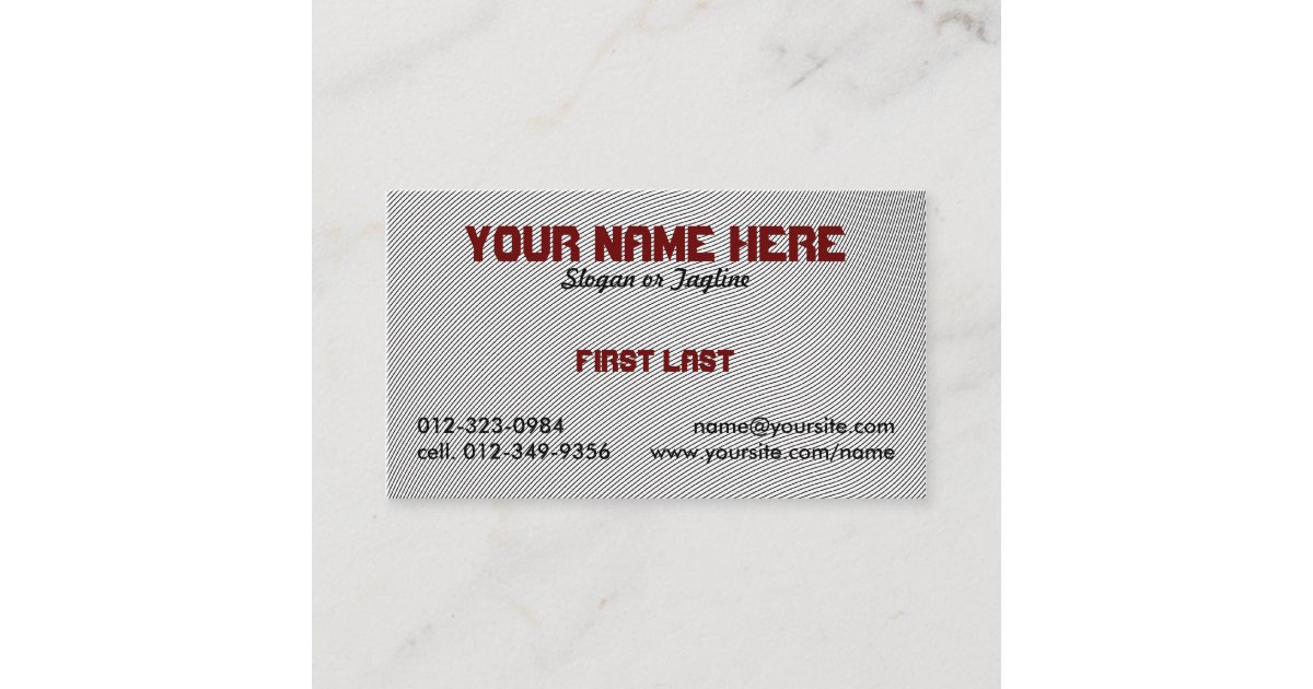 fingerprint business card | Zazzle