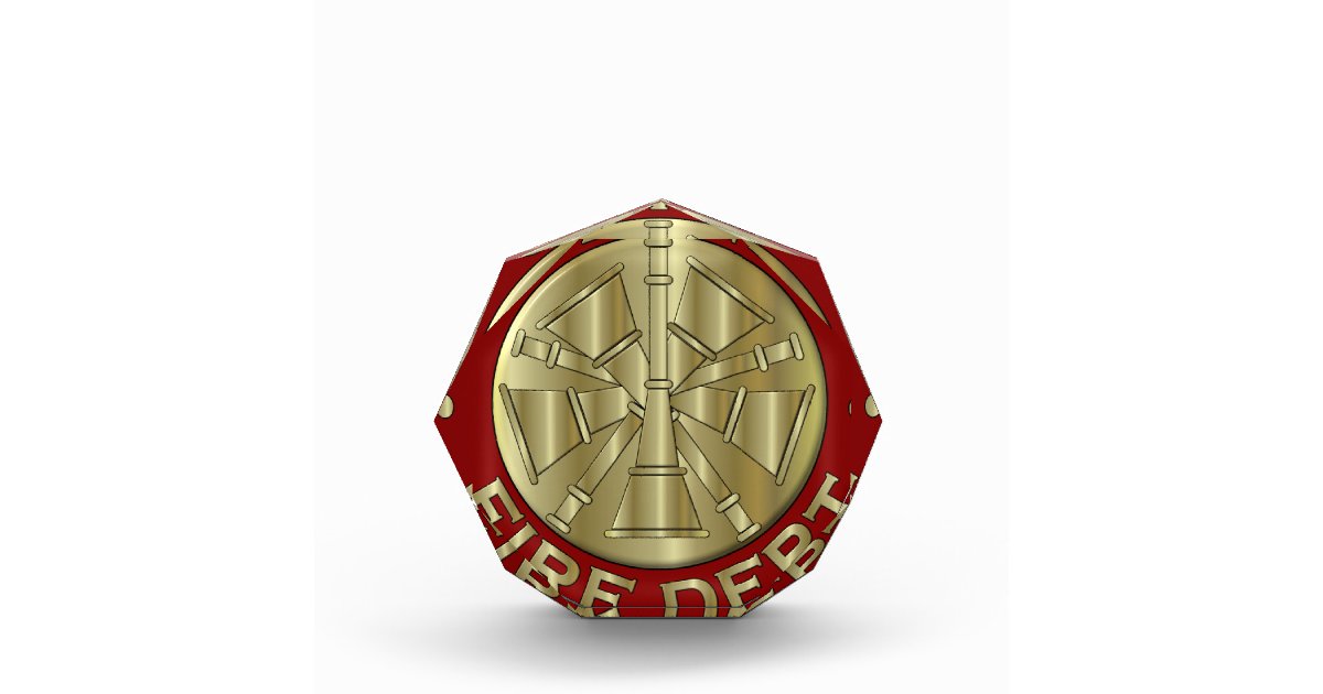 Fire Department Chief Brass Symbol Award | Zazzle