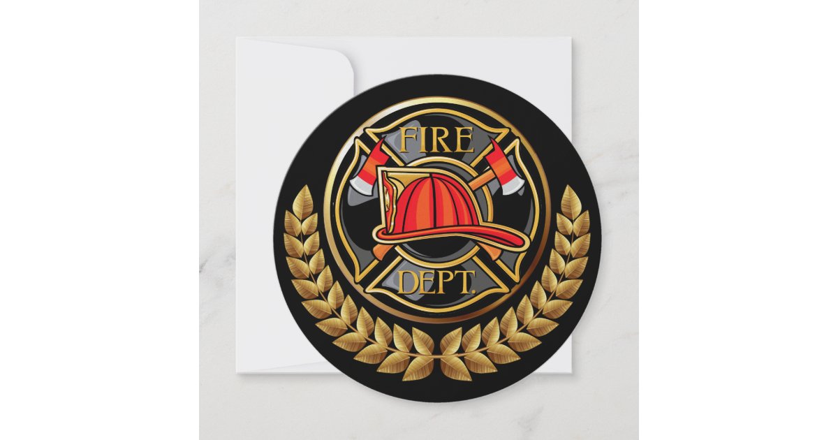 Fire Department Invitation | Zazzle