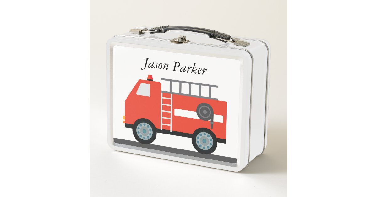 Fire Truck Kids Lunch Box | Zazzle