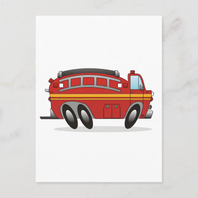 Fire Truck Postcard | Zazzle