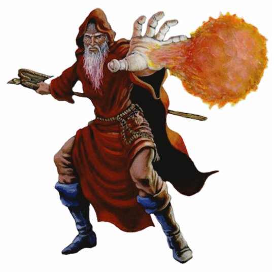 Fireball Wizard Sculpture Ornament Photo Sculpture Decoration | Zazzle ...