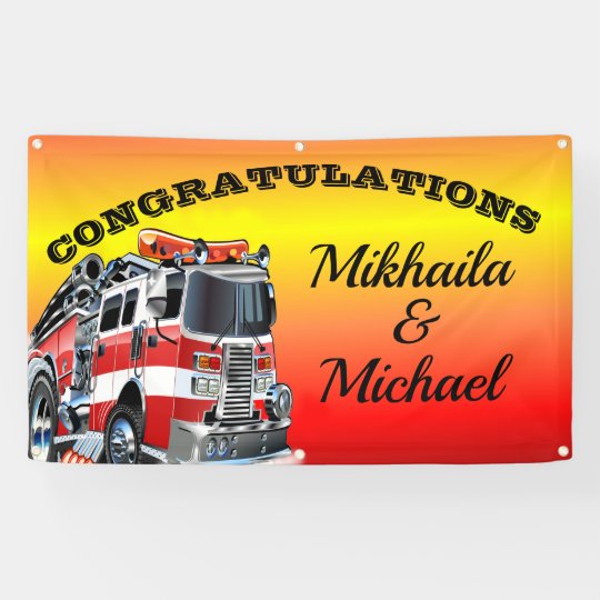 Firefighter Congratulations Banner | Zazzle.co.uk