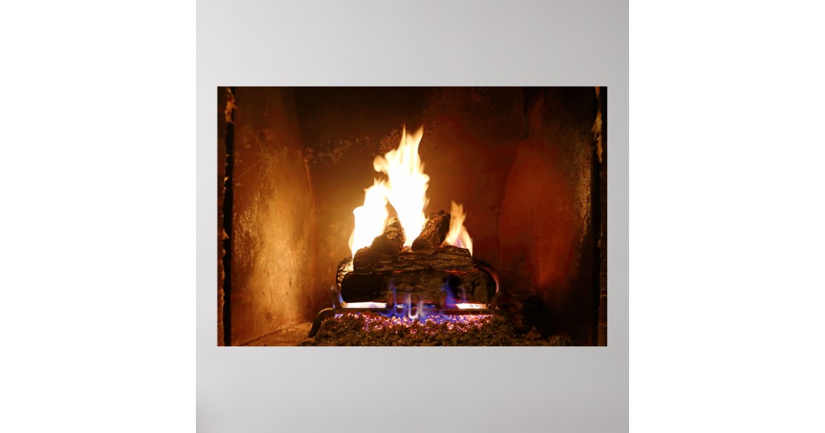 Fireplace Poster | Zazzle