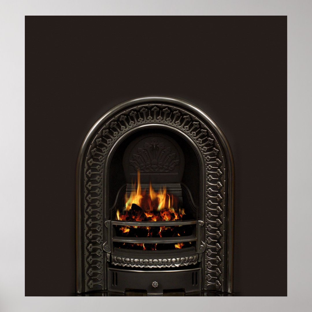 Fireplace Poster for Bricked Up Fireplaces | Zazzle
