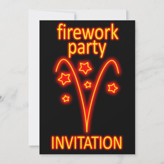 firework party invitation | Zazzle