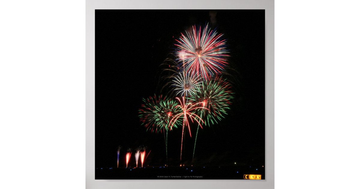 Fireworks Display Poster | Zazzle