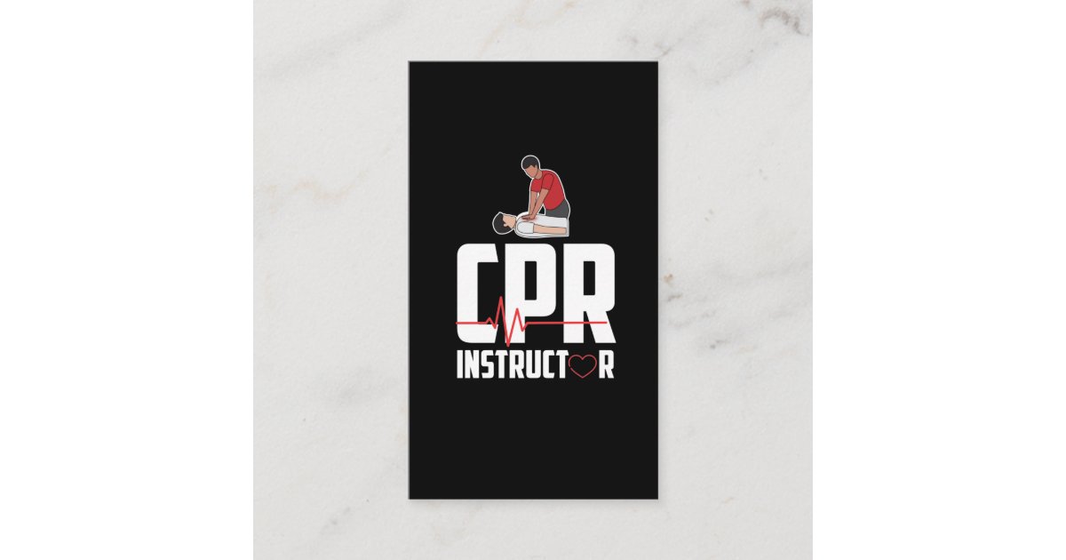 First Aid Ambulance Certified CPR Instructor Business Card | Zazzle
