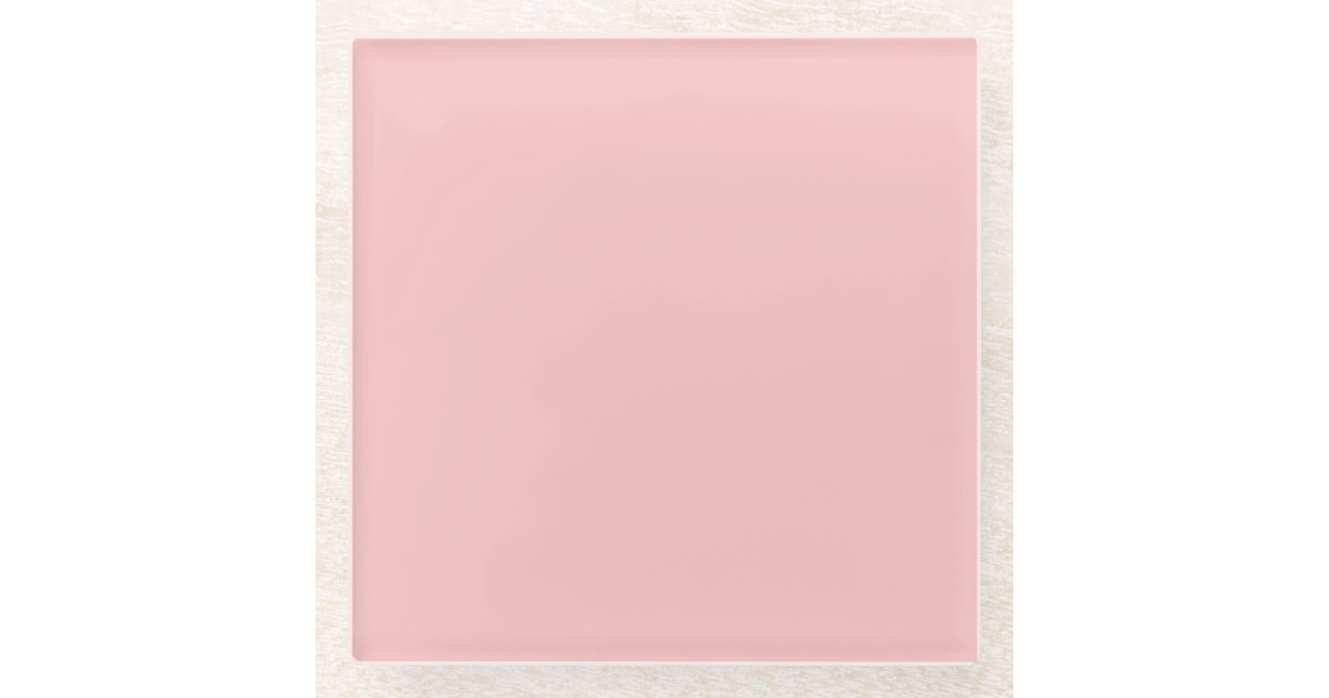 First Blush Pink Solid Colour 13-2003 2022 Glass Coaster | Zazzle
