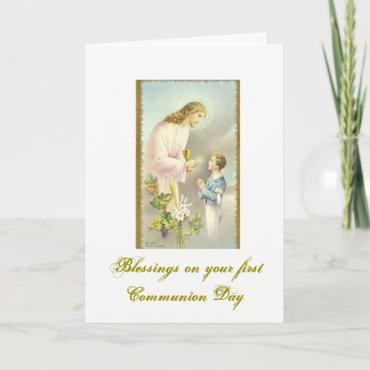 First Holy Communion - Congratulations - Card | Zazzle.co.uk