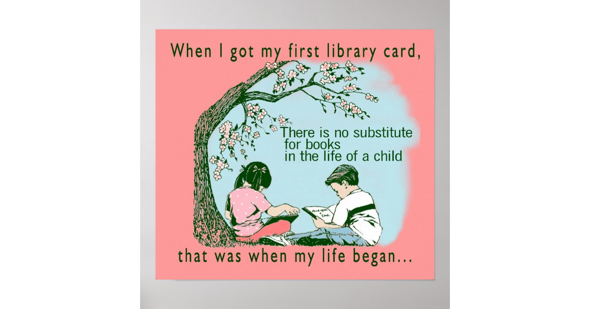 First Library Card Poster | Zazzle