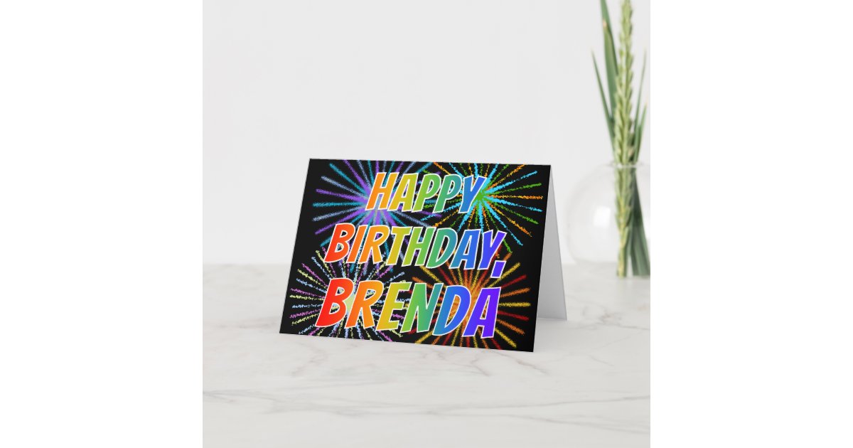 First Name "BRENDA" Fun "HAPPY BIRTHDAY" Card | Zazzle